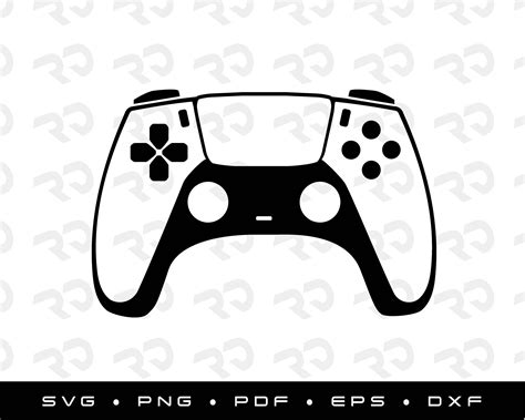 PS5 Dualsense Gamer Gaming Controller SVG PNG PDF Eps Dxf Cricut Digital Download