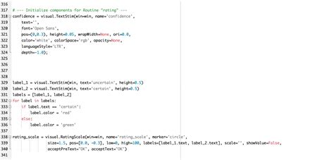 Psychopy Scale And Labels Coding Psychopy