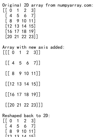 Numpy中如何将3d数组重塑为2d数组：reshape函数详解极客教程