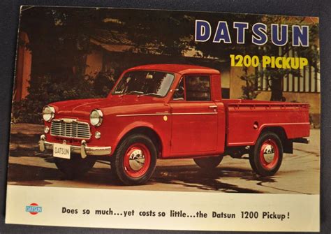 1963 1964 Datsun 1200 Pickup Truck Sales Brochure Folder Excellent