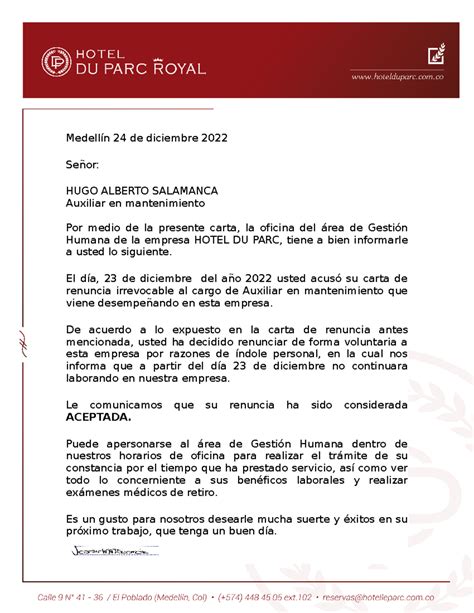 Carta De Aceptacion Jefe A Empleado Sexiezpix Web Porn