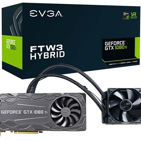 Видеокарта EVGA GeForce GTX 1080 Ti FTW3 Hybrid имеет два охладителя