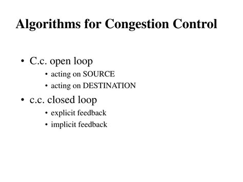 Ppt Optimal Congestion Control Strategies For Network Efficiency