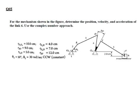 Solved For The Mechanism Shown In The Figure Determine The Chegg