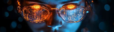 a blue digital hacker with glowing binary code ai in cybersecurity