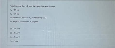 redo example c on l 7 page 6 with the following