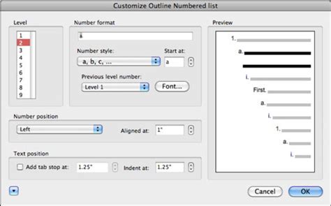Creating Multilevel Numbered Lists In Word For Mac Dummies