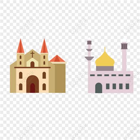 성 및 교회 건물 Png 일러스트 무료 다운로드 Lovepik
