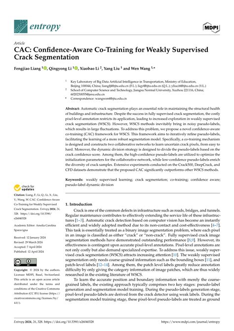 Pdf Cac Confidence Aware Co Training For Weakly Supervised Crack Segmentation