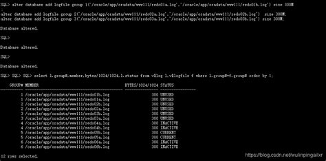 oracle 11g redo日志组大小调整及日志 频率检查 oracle日志组调整 csdn博客