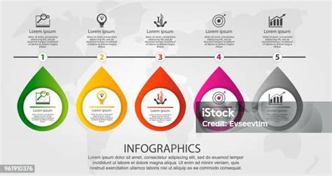 현대 벡터 일러스트 레이 션 3d 5 요소 단계와 타임 라인 인포 그래픽 템플릿입니다 아이콘 및 텍스트를 포함합니다 다이어그램 5 단계 웹 디자인 프레 젠 테이 션