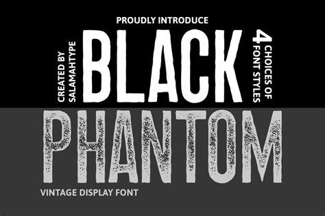 Black Phantom Rough Texture Font Xfonts Pro