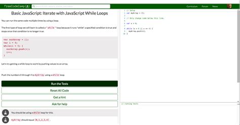 Site Freezing On While Loops Javascript The Freecodecamp Forum