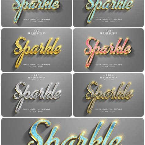 [3d样式][插件发布]3d文字效果psd格式ps样式集 vol 70 psd text effect set vol 70 按快门摄影资源站