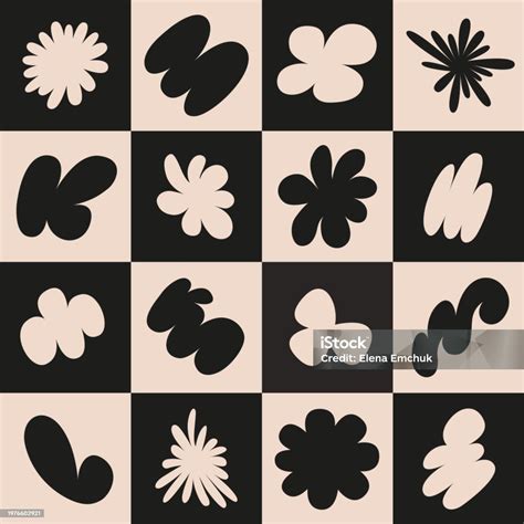 단순하고 펑키한 그루비 모양의 추상적인 이음매 없는 패턴입니다 기하 도형에 대한 스톡 벡터 아트 및 기타 이미지 기하 도형 패턴 그래픽 프린트 Istock