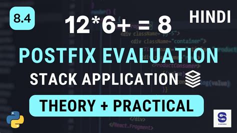 Postfix Evaluation Using Stack Python Data Structure Cs Techtube
