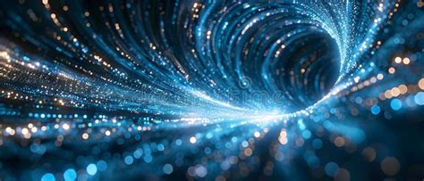 Quantum Data Vortex In Sparkling Blue Concept Quantum Physics Data Analysis Vortex Theory