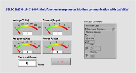 selec em2m 1p c 100a multifunction energy meter modbus communication