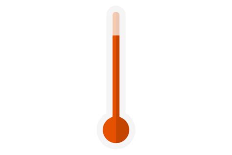Thermometer Color Icon Red Element For Graphic By Microvectorone