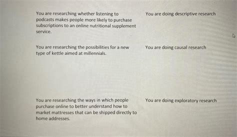 Solved Identifying Exploratory Causal And Descriptive