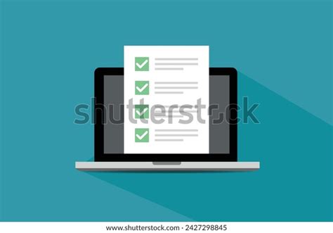 Checklist Browser Window Check Mark Elements Stock Vector Royalty Free 2427298845 Shutterstock