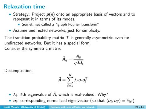 Random Walks And Diffusion On Networks Ppt