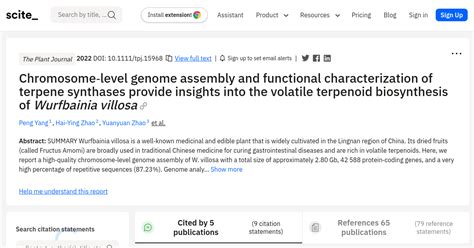 Chromosome‐level Genome Assembly And Functional Characterization Of