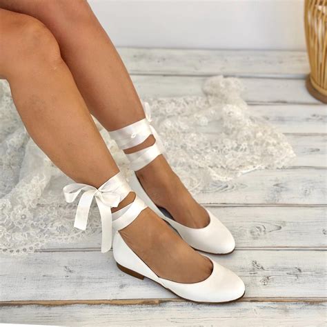 Handmade Bridal Ballerinas Satin Lace Wedding Flats Etsy