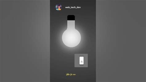 glowing bulb using css 😉 css3 html5 javascript webdevelopment