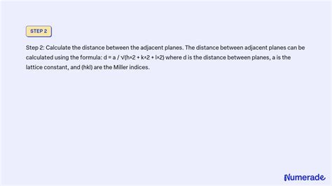 solved interplanar spacing show that for an orthogonal lattice with