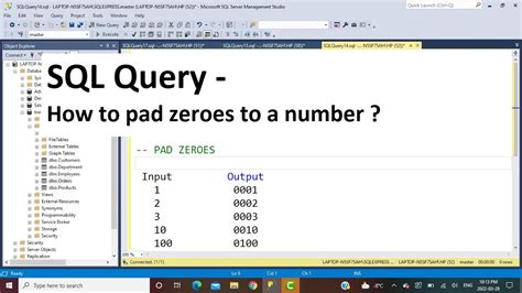SQL Interview Query How To Pad Zeroes To A Number LEFT YouTube