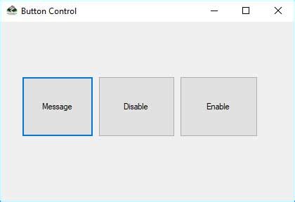 CS Button Control C GUI Course UK Academe