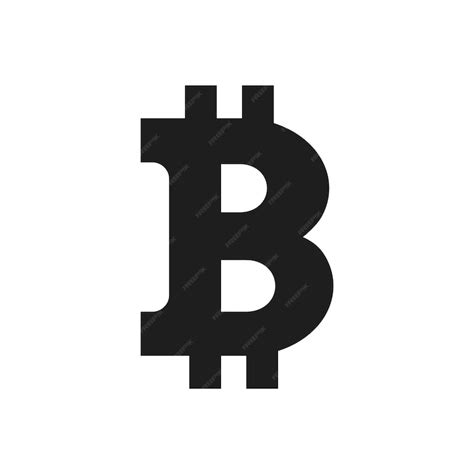 Bitcoin Letter B Symbol Isolated Vector Illustration Premium Vector