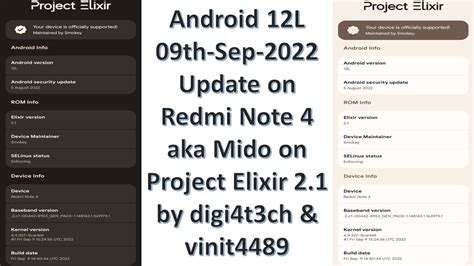 Project Elixir 21 Android 12l Redmi Note 4 Mido Raw Review