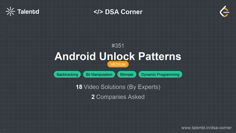 Android Unlock Patterns Dsa Problem Talentd