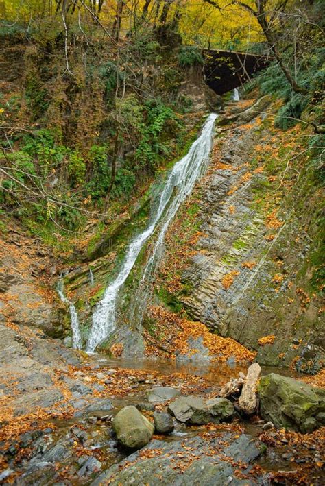 The Waterfall Consists Of Cascades Of Different Heights Stock Photo Image Of Landmark