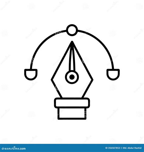 Bezier Curve Icon Logo Sign Vector Outline 329959823