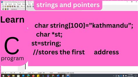 pointers and strings in C Programming: an easy approach (part-5) - YouTube