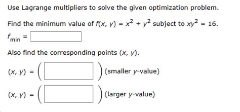 Solved Solve the given optimization problem by using | Chegg.com