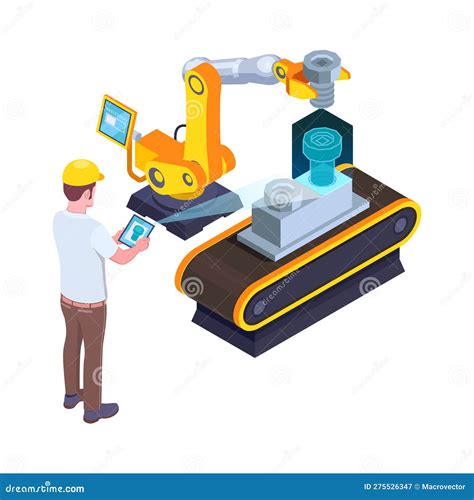 Industrial Augmented Reality Concept Stock Illustration Illustration Of Tablet Phone 275526347