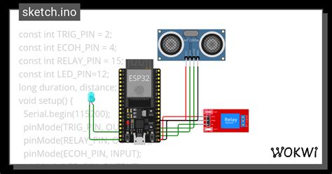 Ultra Sensor Esp32 Wokwi Esp32 Stm32 Arduino Simulator