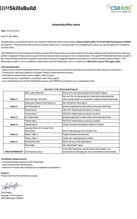 Excited To Share That Ive Started An Online Internship With Ibm Skillsbuild Focusing On Front