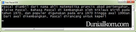 Pengertian Dan Cara Penggunaan Tipe Data String Pascal Duniailkom