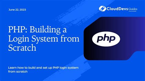 Php Building A Login System From Scratch