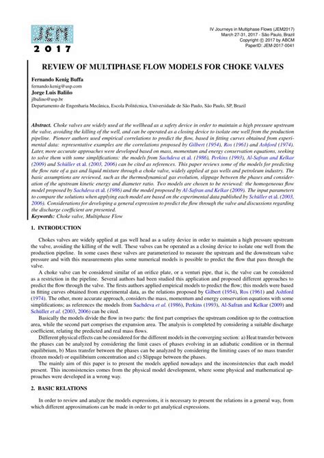 (PDF) REVIEW OF MULTIPHASE FLOW MODELS FOR …eventos.abcm.org.br/jem2017 ...
