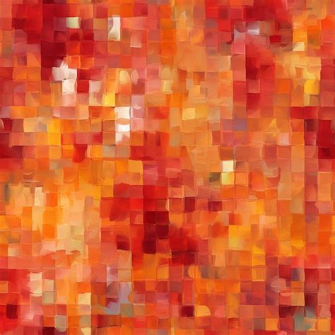Premium Ai Image A Close Up Of A Red And Orange Mosaic Tile Pattern Generative Ai