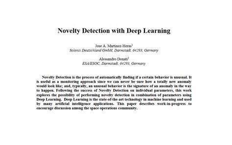 Novelty Detection With Deep Learning