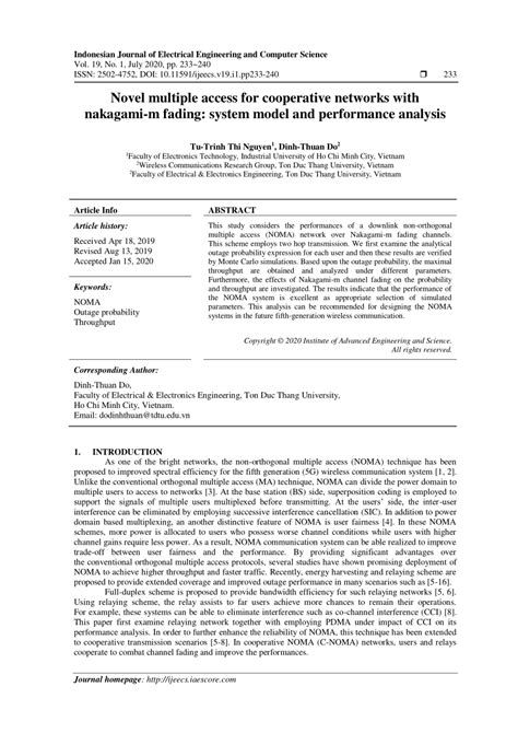 pdf novel multiple access for cooperative networks with nakagami m