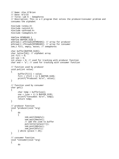 Lab 6 Pdf Operating System Technology Computer Programming