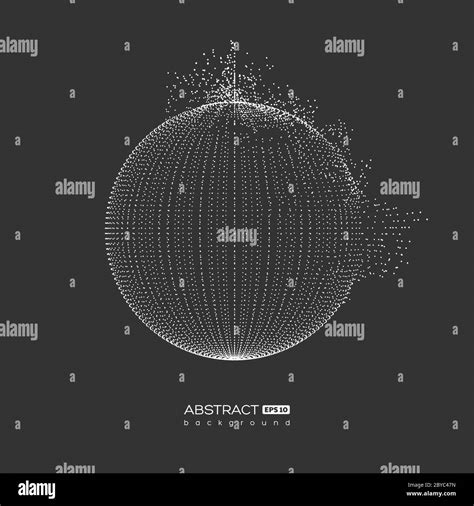Abstract Particles Sphere With Explosion Effect Stock Vector Image And Art Alamy